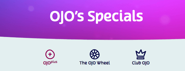 Ojo Specials » Try out their Wheel for a guaranteed win! (More info here)